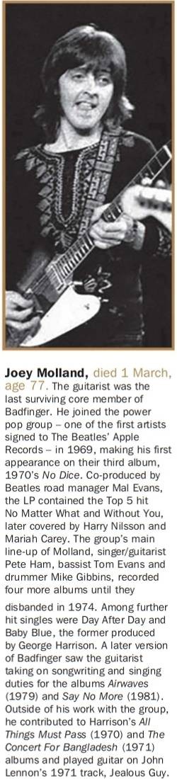 R.I.P. Joey Molland, last surviving member of Badfinger, 1947-2025 ...