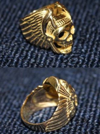 ゴローズ 金メタル付き ヘルズリング : goro´sのアクセサリー ゴローズ 金メタル付き ヘルズリング : goro´sのアクセサリー
